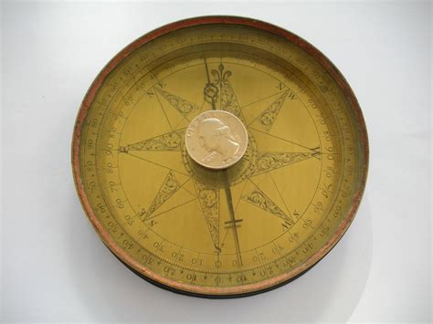 Early 1700s British Galleon Compass Nathanael Witham Londini London