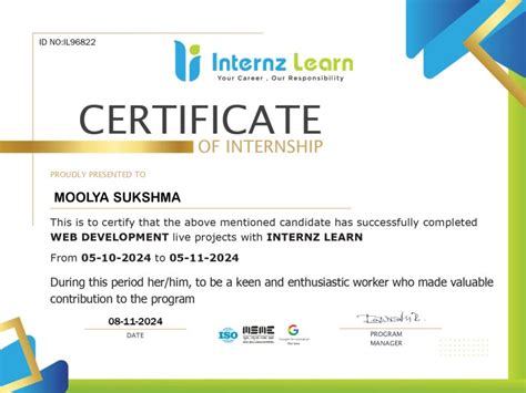 Webdevelopment Internshipcertification Techskills
