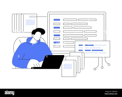 Programming Language Learning Isolated Cartoon Vector Illustrations