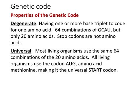 Transcription And Translation And The Genetic Code Online Presentation