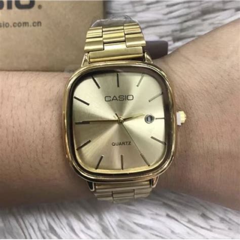 Casio With Date Rounded Corners Analog 7color Men And Women Watch Alloy