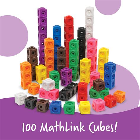 Learning Resources Mathlink Cubes Elementary Math Activity Set 115 Pieces Ages 7 Math