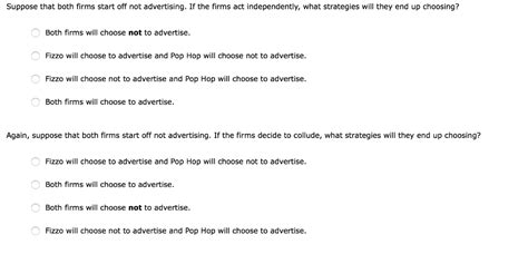 Solved 5 To Advertise Or Not To Advertise Suppose That