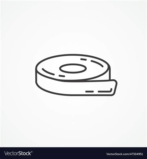 Measure Ruler Line Icon Ruler Outline Icon Vector Image