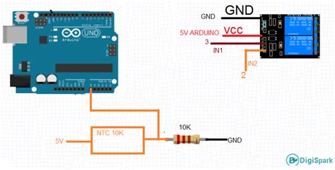 طراحی پیاده سازی پروژه ترموستات دو فن با سنسور Ntc برد آردوینو Arduino