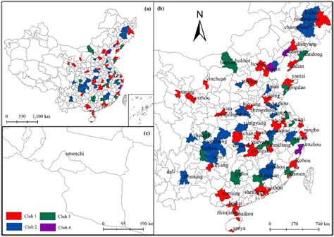 The Spatial Distribution Of The Final Convergence Clubs For Regional
