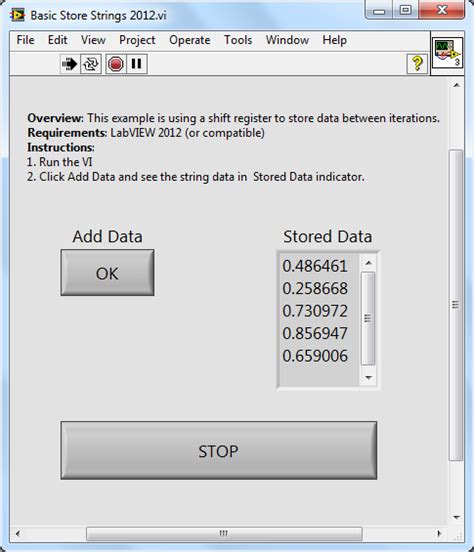 Labview Store Strings Between Loop Iterations Ni Community