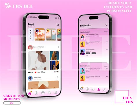 social media app ui ux design mobile app behance