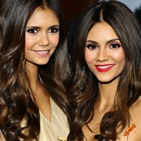 Victoria Justice And Nina Dobrev On Craiyon
