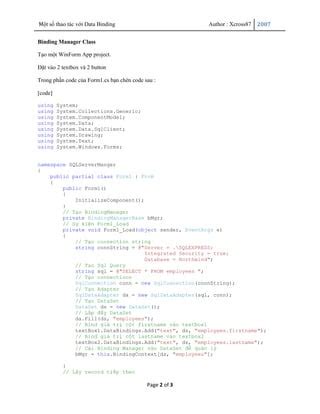 Cach Su Dung Databinding PDF