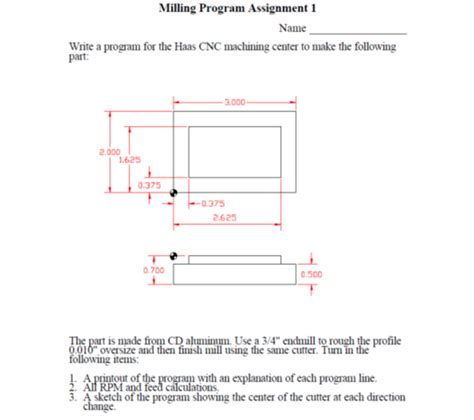 Solved Milling Program Assignment 1 Name Write A Program For