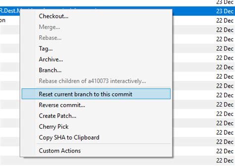 C Git Reverse Commit A Pushed Merge In SourceTree Stack Overflow