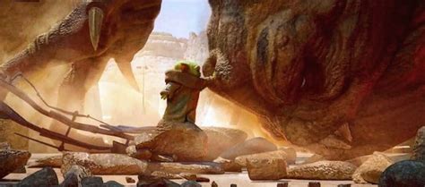 Grogu Subdues The Rancor Concept Art Star Wars Art Star Wars Awesome