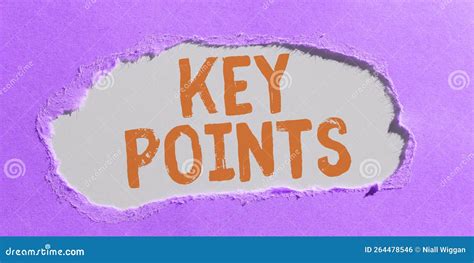 Text Sign Showing Key Points Business Overview Most Important Piece Of