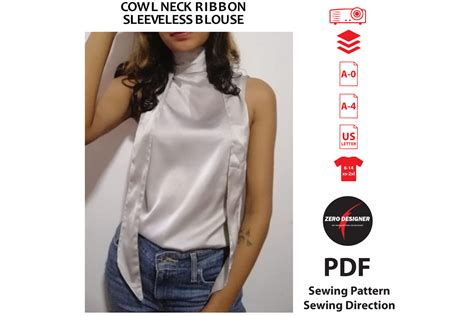 Cowl Neck Blouse Graphic By Shevonfer68 · Creative Fabrica