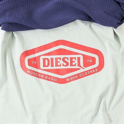 【楽天市場】 Diesel ディーゼル メンズ メッシュニットレイヤード クルーネック 半袖tシャツ カットソー【k Rapids】【サイズxs】【ネイビー×アイスグリーン】die M T