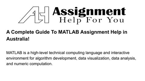 Ppt A Complete Guide To Matlab Assignment Help In Australia