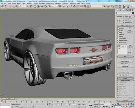 Camaro Car Modelling Texturing Rigging Animation Henrythejedi