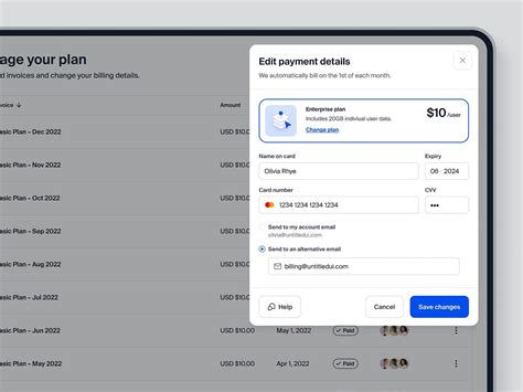 Payment Details Modal — Untitled Ui Web Design User Interface App