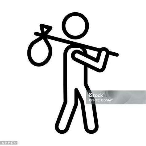 기타 컬렉션에서 난민 아이콘 얇은 선형 난민 가난한 흰색 배경에 고립 된 위기 개요 아이콘 라인 벡터 난민 기호 웹 및 모바일에 대 한 기호 개념에 대한 스톡 벡터 아트 및