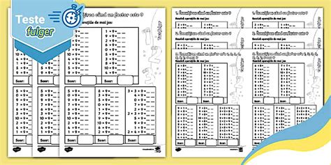 Înmulțirea Când Un Factor Este 9 Test Fulger