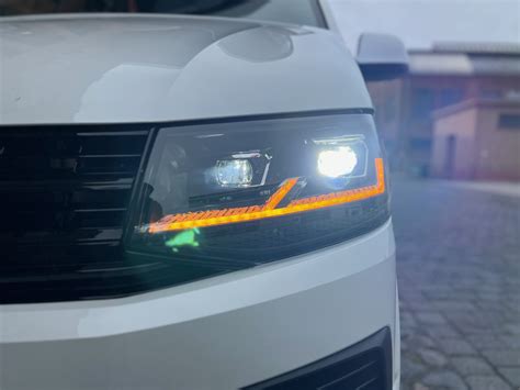 Voll Led Scheinwerfer Tagfahrlicht Für Vw T6 Bj 15 19 Schwarz Mit Led