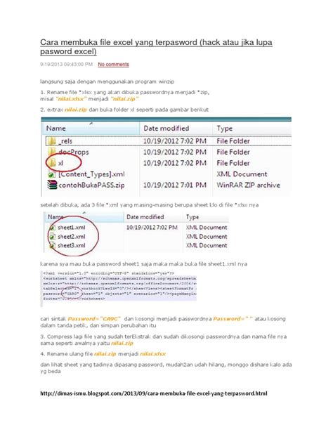 cara buka file excel lupa pasword pdf
