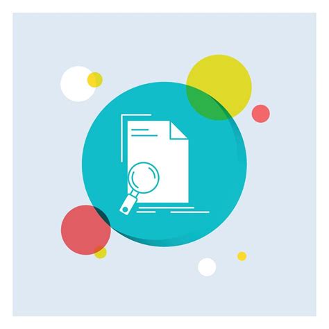 Analysis Document File Find Page White Glyph Icon Colorful Circle