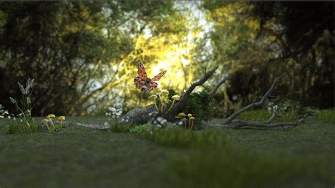Octane For C D Tutorial Making Forest Scene Model Light Rendering
