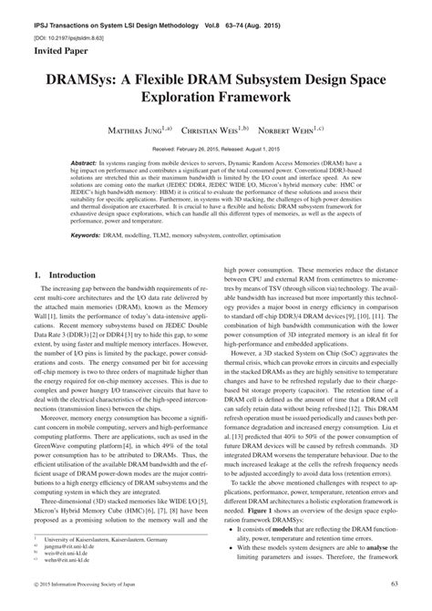 pdf dramsys a flexible dram subsystem design space exploration framework
