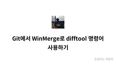 Git에서 Winmerge로 Difftool 명령어 사용하기 Mysetting