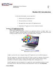 Module Introduction Pdf IT Application Tools In Business Introduction Module