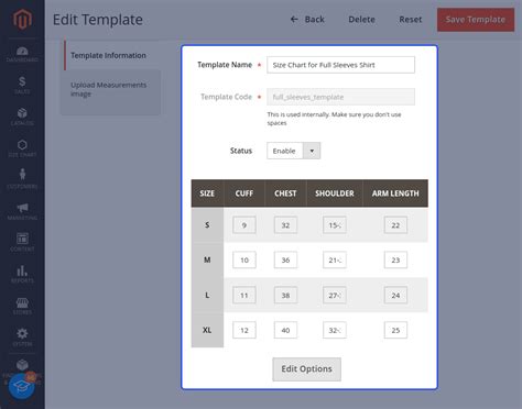 Magento 2 Size Chart Extension Integrate Size Guide Module Webkul