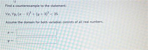 solved find a counterexample to the statement