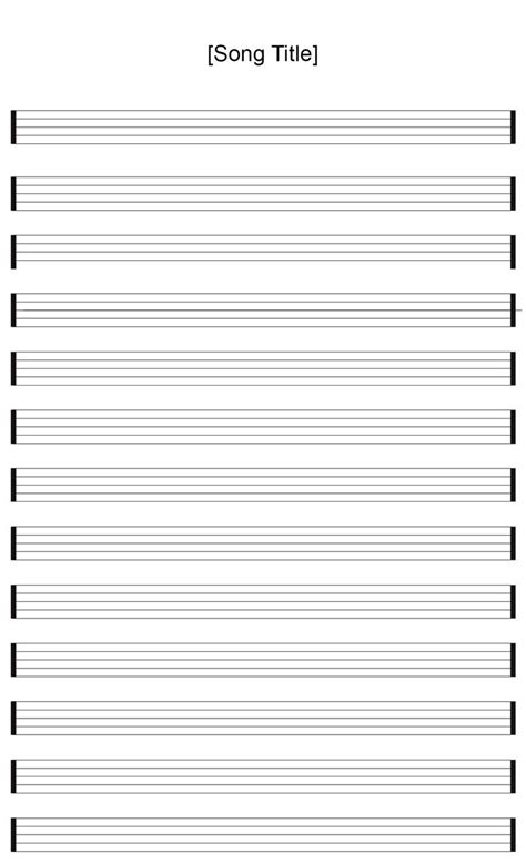 Blank Sheet Music Paper PDF