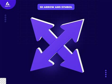 Premium Psd Resize Arrow 3d Icon