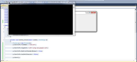 C Unable To Run Command Line Instructions From Winform Stack Overflow