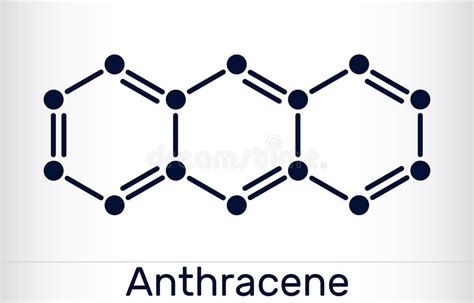 Anthracene Molecule It Is Polycyclic Aromatic Hydrocarbon Pah Skeletal Chemical Formula Stock