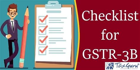 Checklist For GSTR B