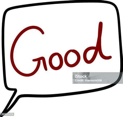 Good이라는 단어가 쓰여진 말풍선 디자인에 대한 스톡 벡터 아트 및 기타 이미지 디자인 로고 모던 양식 Istock