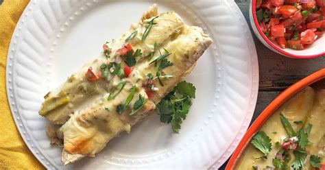 Shrimp Enchiladas With Green Chili Queso Recipe Foodal