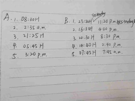 Solved Fill In The Table By Converting From 12 Hour Clock To 24 Hour