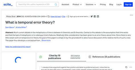 What Is Temporal Error Theory
