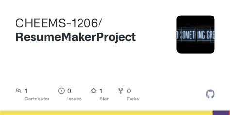 Github Cheems 1206 Resumemakerproject