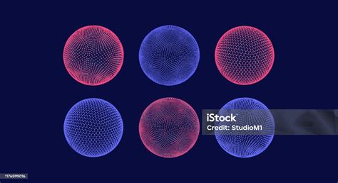 점으로 구성된 구입니다 글로벌 디지털 연결 기술 개념 동적 파티클이 있는 배열입니다 3d 그리드 설계 과학 및 기술에 대한 벡터