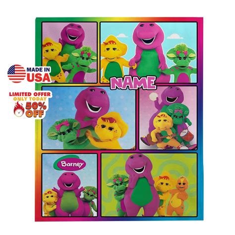 Barney And Friends Custom Blanket Barney The Dinosaur Sold By Tom Hrvb