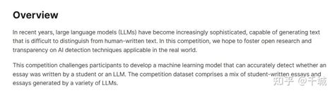 Kaggle竞赛llm Detect Ai Generated Text比赛 银牌铜牌方案 知乎