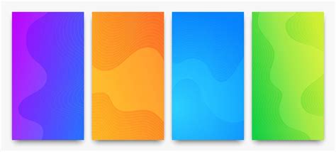 Modern Colorful Gradient Background With Wave Lines 42150913 Vector Art