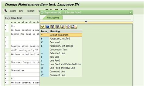 Increase Maintenance Item Long Text Length To 132 Sap Community