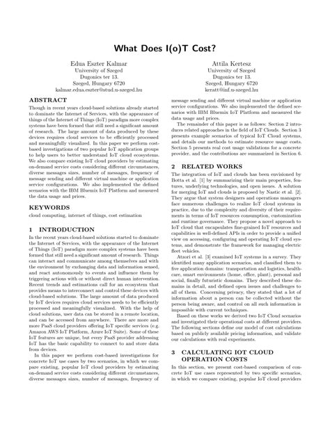 PDF What Does I O T Cost